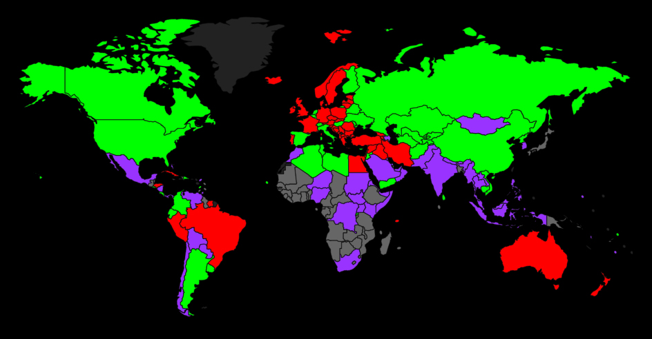 BRAIN/CNS CANCERS DEATH RATE BY COUNTRY