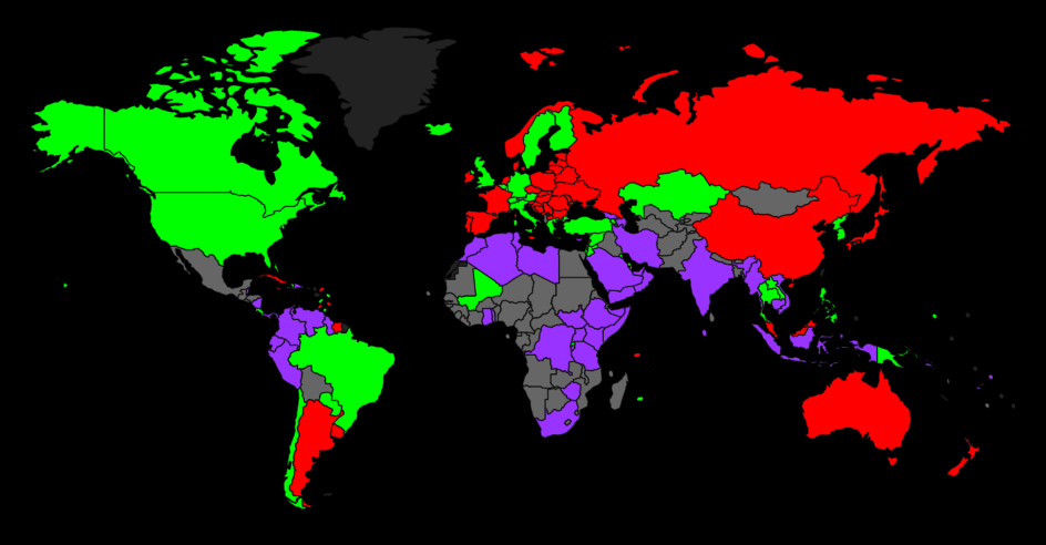 COLON-RECTUM CANCERS DEATH RATE BY COUNTRY