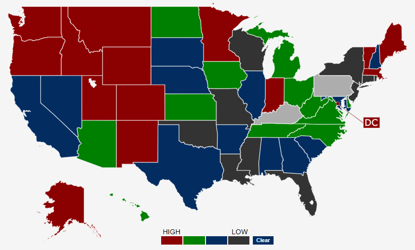 Physical Activity Regular • Aged 35-44 • 2023 • by State • Percent ...