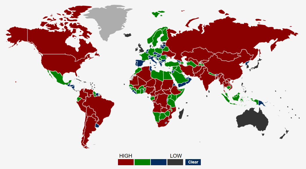 Border Length • World by Country • KM • Map • worldlifeexpectancy.com