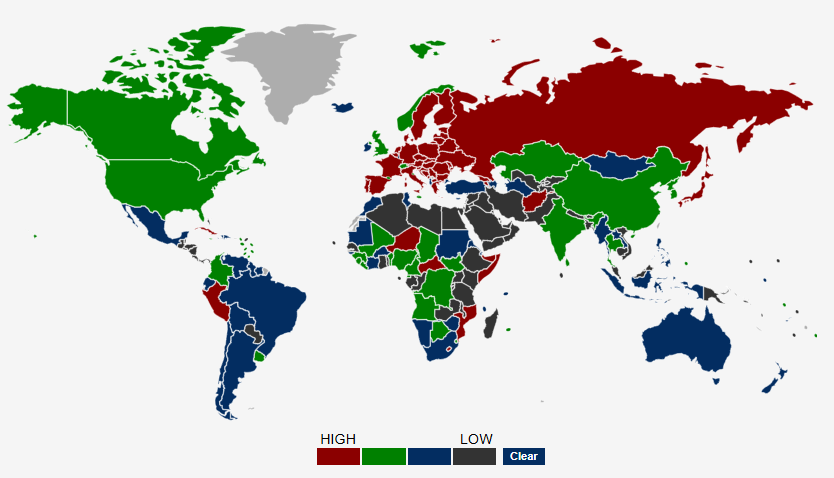Death Rate • 2024 • World by Country • Rate • Map • worldlifeexpectancy.com