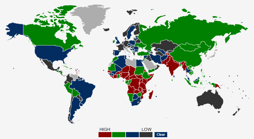 Drinking Water • Unimproved • Urban • 2020 • World by Country • Percent ...